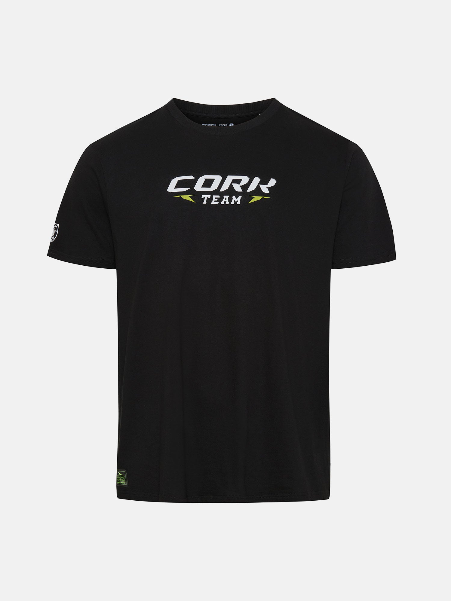 CORK PADEL TEAM TEE - SORT – Corkpadel.dk